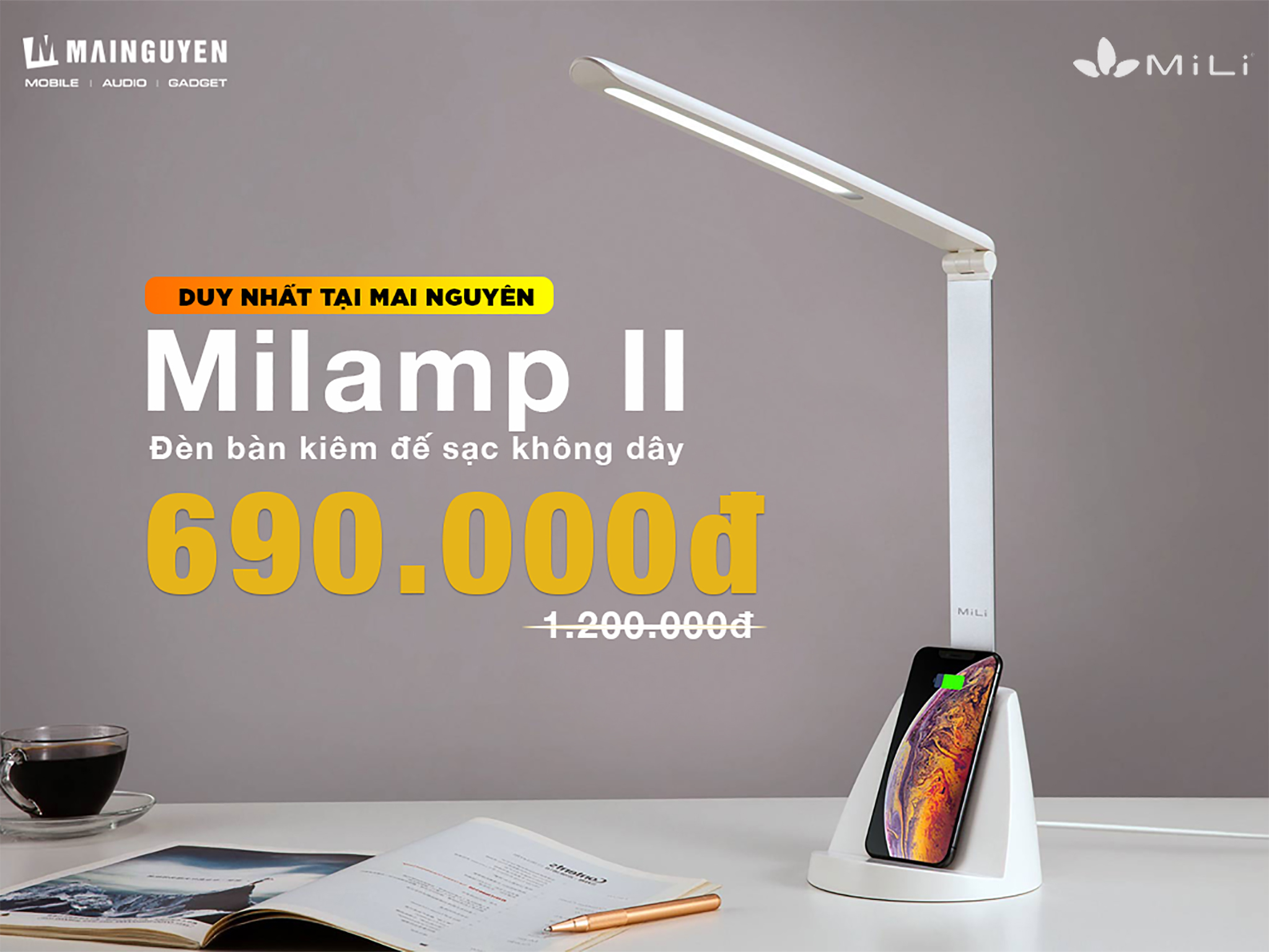 Đèn bàn đa năng MiLamp II của MiLi giảm giá cực sốc, số lượng có hạn ...