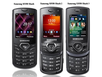 Loạt ‘cá mập’ Samsung Shark: S5550, S5350, S3550 | mainguyen.vn