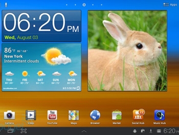 Giao diện TouchWiz UX trên Galaxy Tab 10.1 | mainguyen.vn