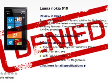 Nokia phủ nhận thông tin về Lumia 910 | mainguyen.vn