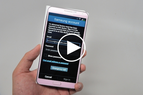 Thử nghiệm Reactivation Lock chống mất điện thoại trên Galaxy Note 3 ...
