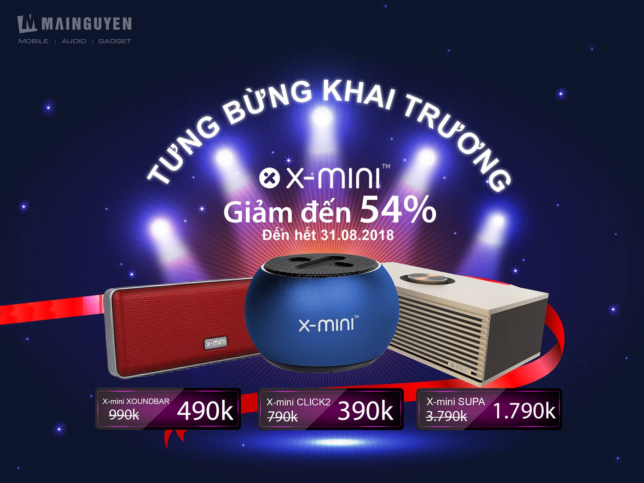 Khuyến mãi đặc biệt giảm 50% OFF 4 mẫu loa X-mini mừng khai trương Mai ...
