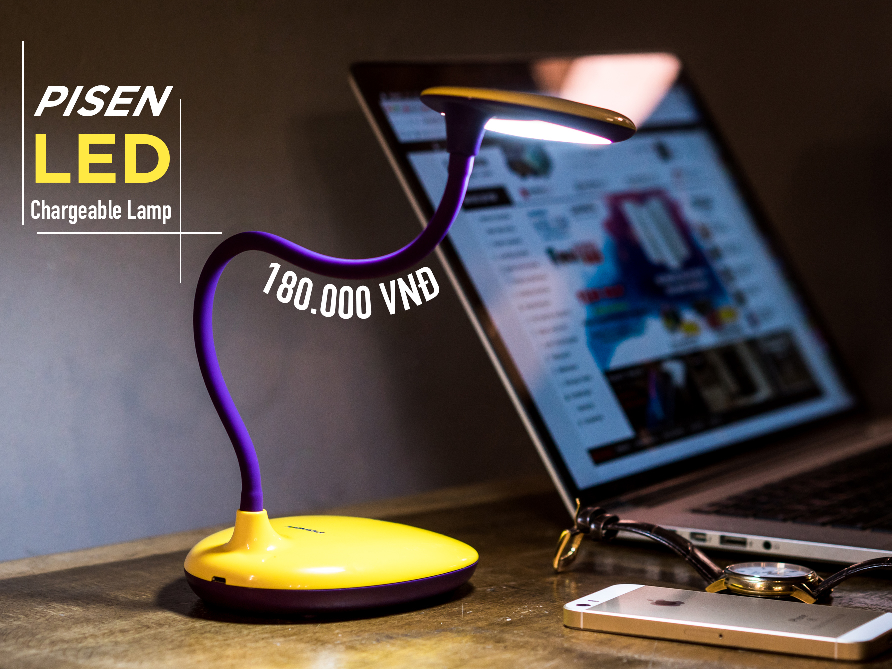 [Mở hộp] Đèn pin di động Pisen Led Chargeable Lamp: Pin 4 tiếng, xoay ...